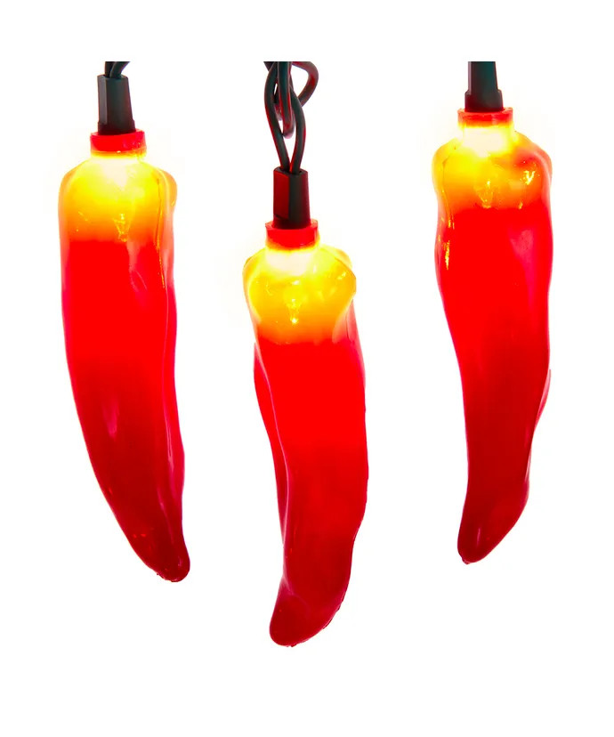 10-LIGHT RED CHILI PEPPER LIGHT SET - UL0027R - Kris Kringl