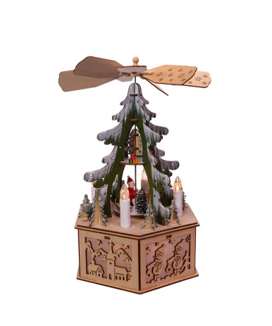 MUSICAL LED CHRISTMAS TREE WINDMILL - JEL0936 - Kris Kringl