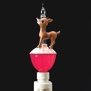 RUDOLPH TOPPER BUBBLE LIGHT - 164371 - Kris Kringl