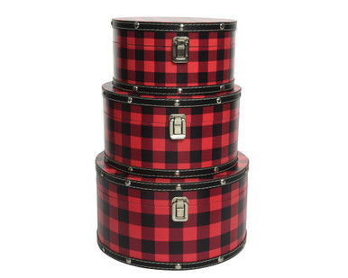 BUFFALO PLAID STORAGE BOX - Kris Kringl