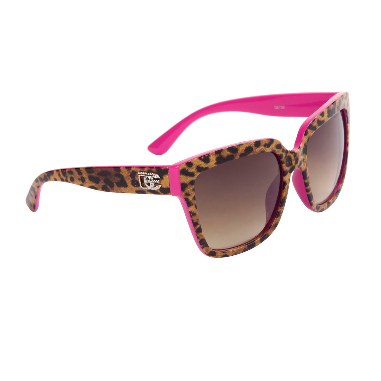 Boxy Cat Eye Cheetah Print Sunglasses - Style #DE739