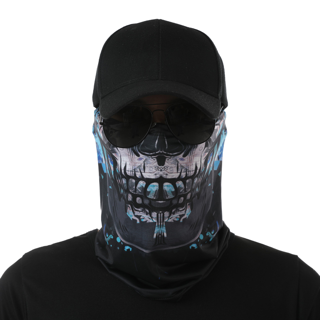 Tribal Skull Design Face Mask UV Protective