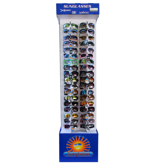 Two Sided Sunglass Display ~ Floor Model ~ Cardboard Display 7002