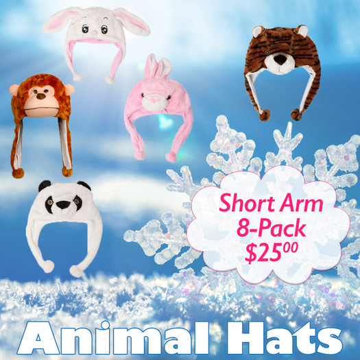 Animal Hat 8-Pack AHSA1 | Short Arm | CTS Wholesale L.L.C.