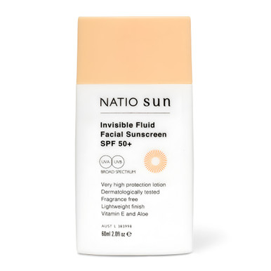 Natio Sun Invisible Fluid Facial Sunscreen SPF 50+ 60ml