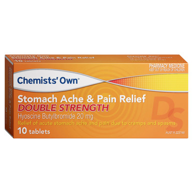 Chemists Own Stomach Ache & Pain Relief Double Strength Tablets 10