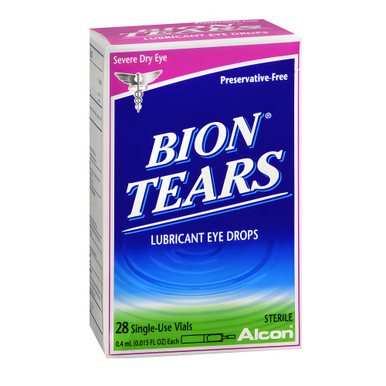 Bion Tears Lubricant Single Use Eye Drop Vials 28 x 0.4mL
