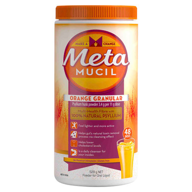 Metamucil Daily Fibre Supplement Orange Granular Powder 48 Doses