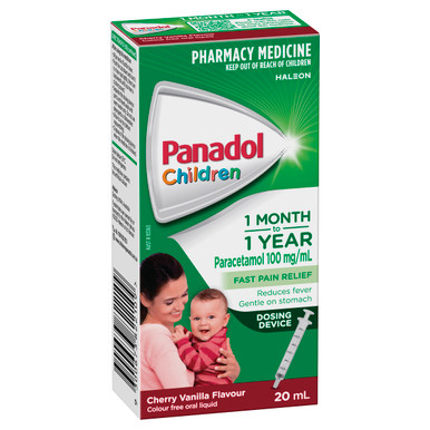 Panadol Children 1 Month - 1 Year Cherry Vanilla Flavour Drops with ...