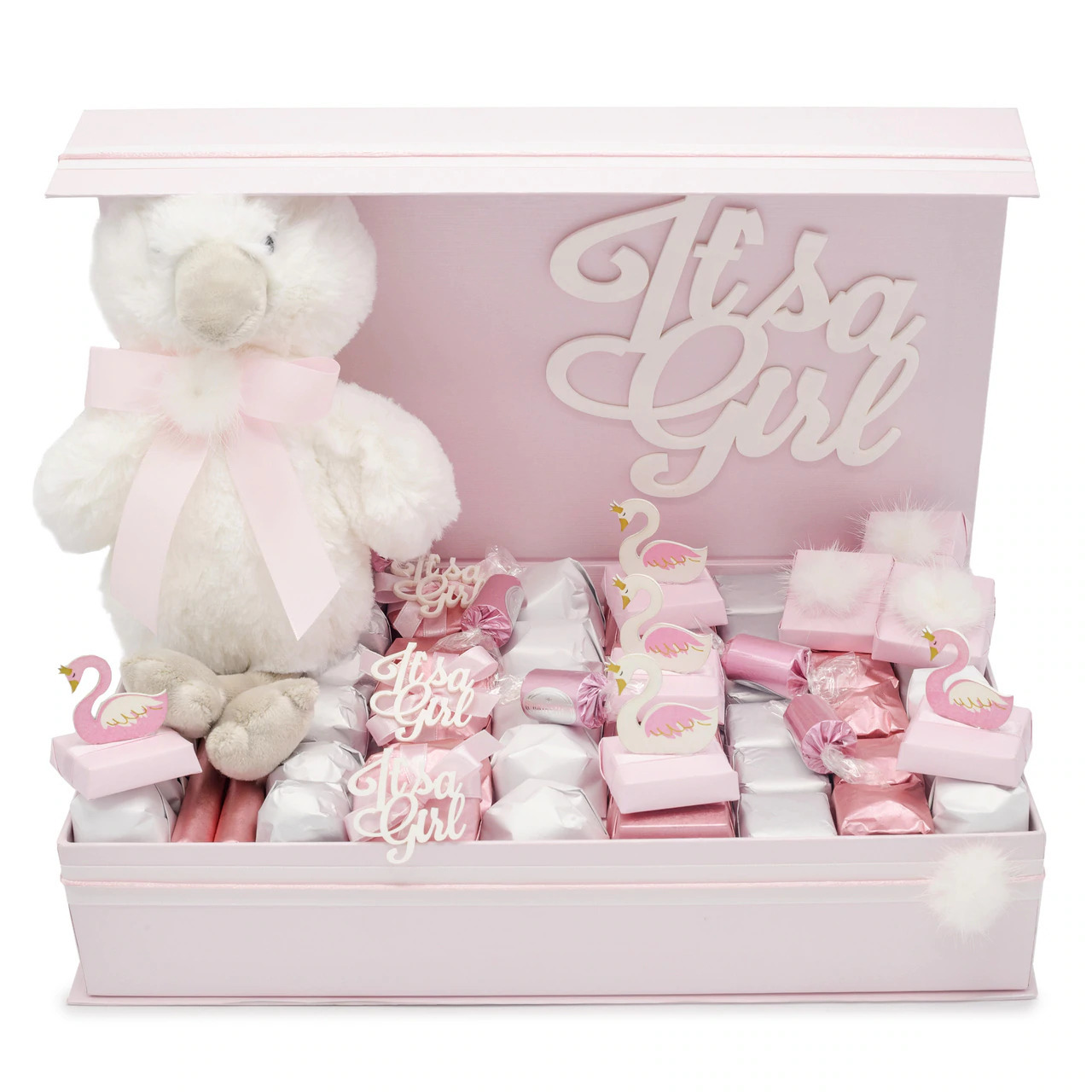 PRETTY IN PINK - Ivory Leather Chocolate Box - Mirelli Chocolatier