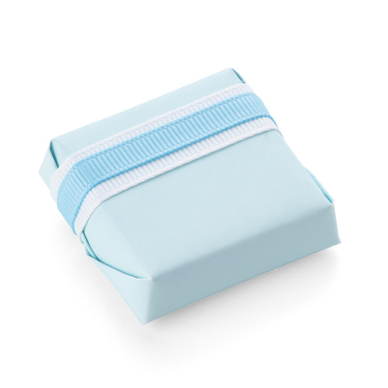 SQUARE CHOCOLATE BAR FAVOR - LIGHT BLUE | www.mirellichocolatier.com