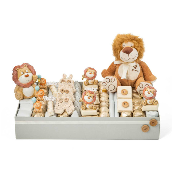 Leone Lion Themed Baby Gift Arrangement