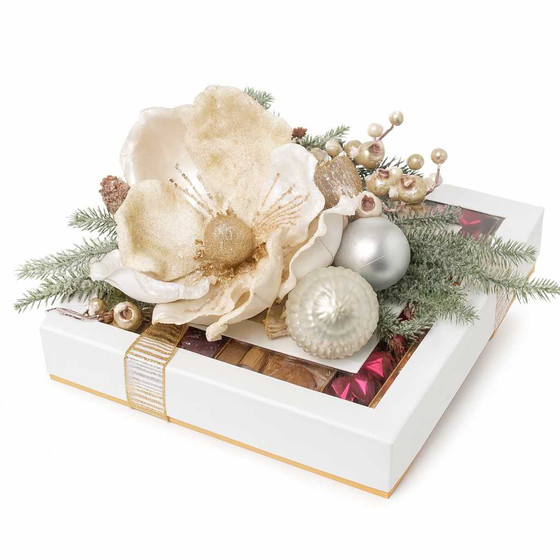 IVORY WINTER BLOOM - Chocolate Gift Box - Mirelli Chocolatier