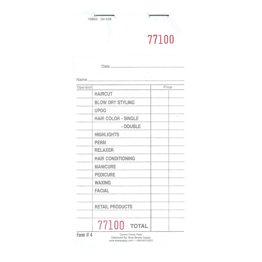 Cameo #4 Deluxe Check Pad | Check Pads | Boss Beauty Supply