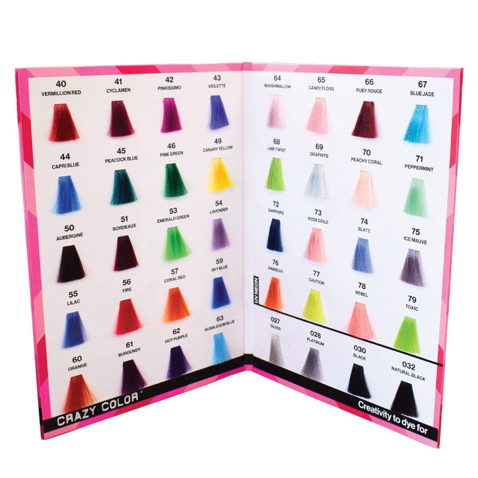 Crazy Color Shade Chart | Crazy Color | Boss Beauty Supply