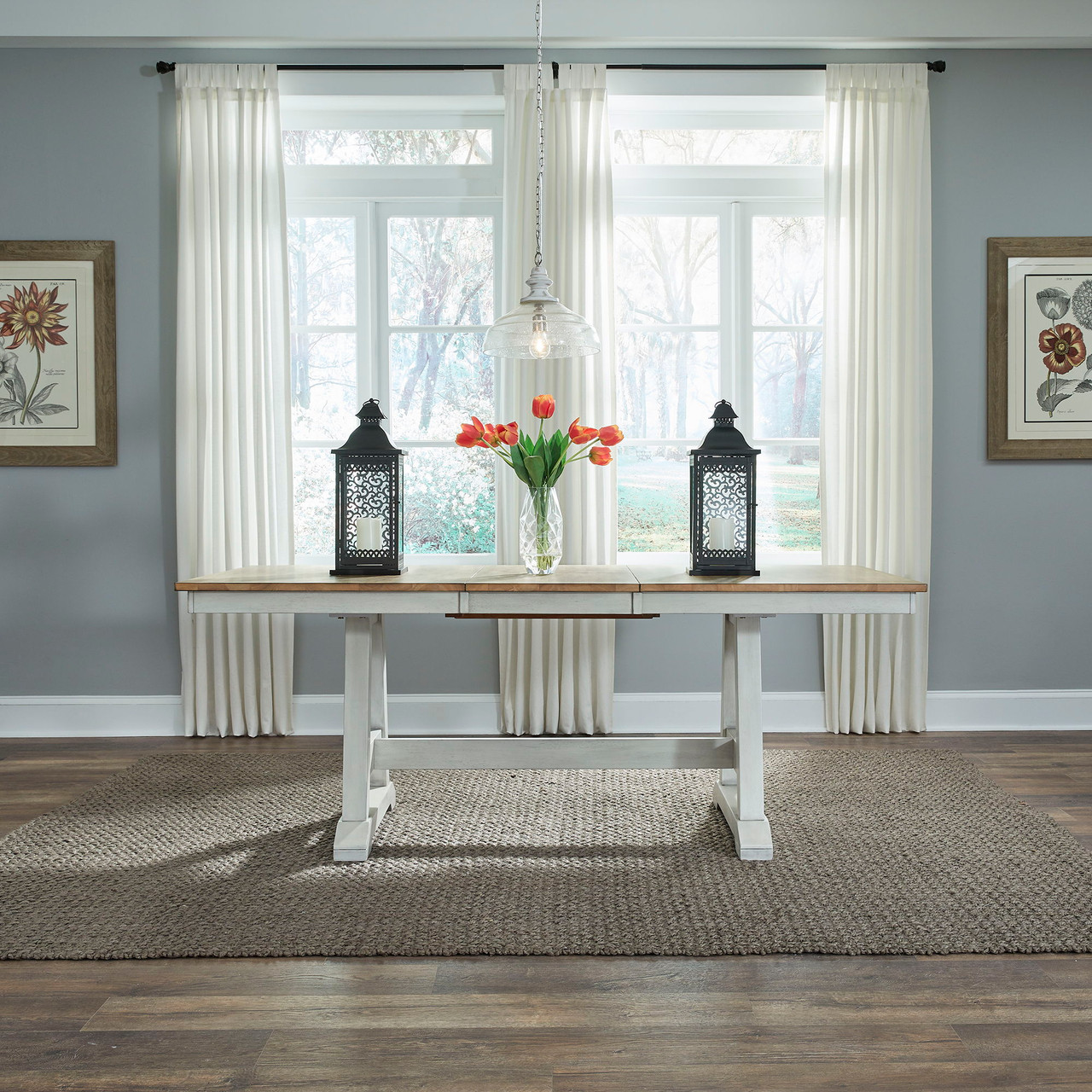 The Lindsey Farm - Trestle Table Top - Weathered White sold at Discount ...