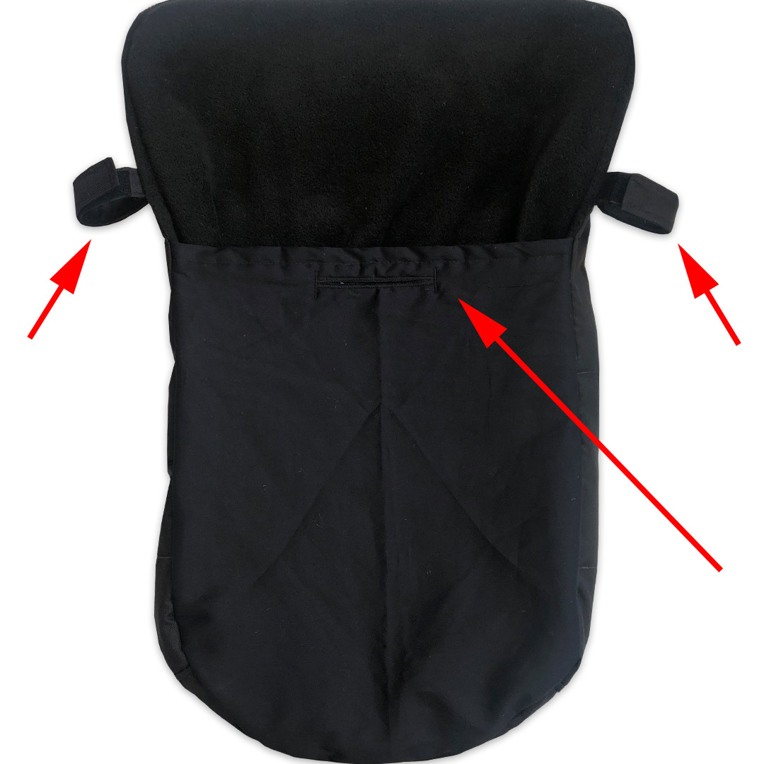 Waterproof black universal fit footmuff