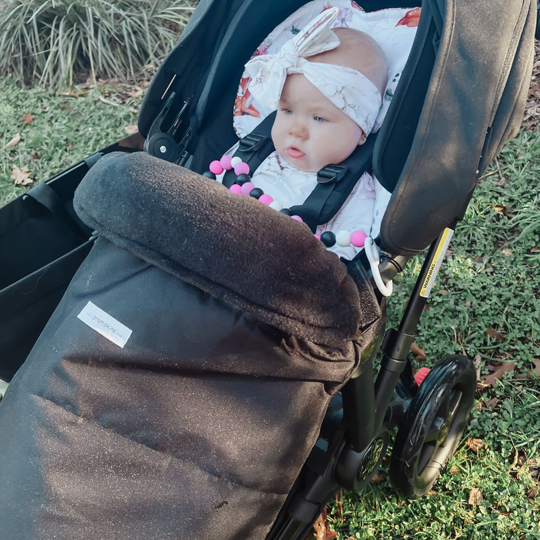 Waterproof black universal fit footmuff