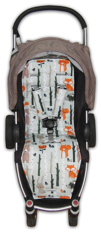 Forest animals cotton pram liner to fit steelcraft agile