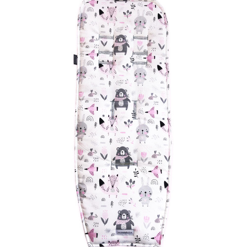 Scandi Woodland Pink Cotton Pram Liner to fit Strider, Strider Plus ...
