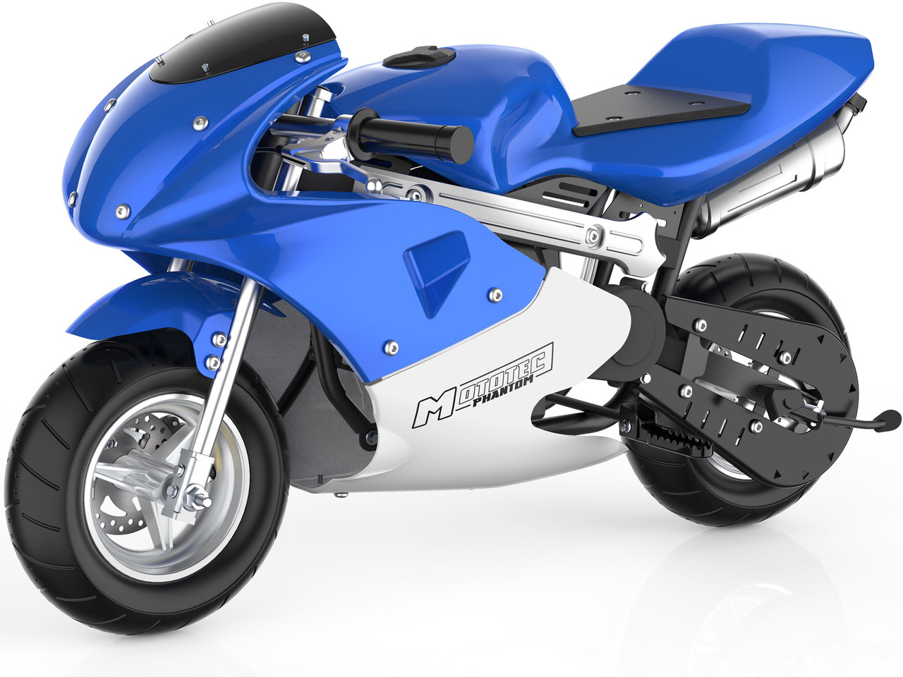 Mototec Phantom Gas Pocket Bike 49cc 2-stroke Blue