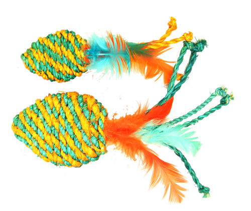 Squid w/catnip & feathers - Planet Pleasures