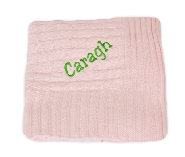 PERSONALIZED CABLE KNIT BABY BLANKET | Baby Be Hip