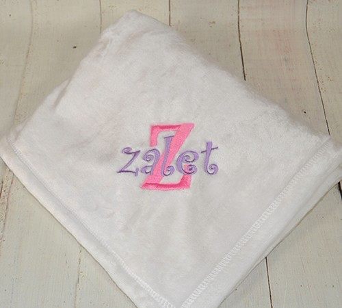 NAME AND INITIAL SOFT BABY BLANKET FOR HER | Baby Be Hip