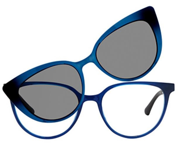 Vivid 6021 Shiny Crystal Blue with Clip-on Shades | Vivid Eyewear ...