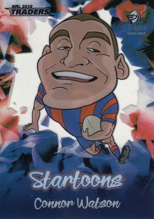 2019 NRL TRADERS CONNOR WATSON NEWCASTLE KNIGHTS STARTOONS CARD