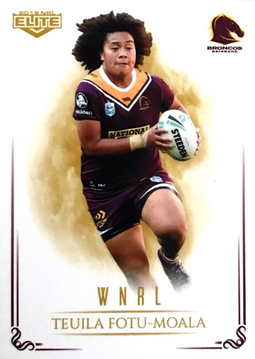 2019 NRL ELITE TEUILA FOTU-MOALA BRISBANE BRONCOS MNRL CARD