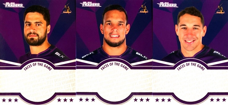 2016 NRL TRADERS MELBOURNE STORM FACES OF THE GAME CARD