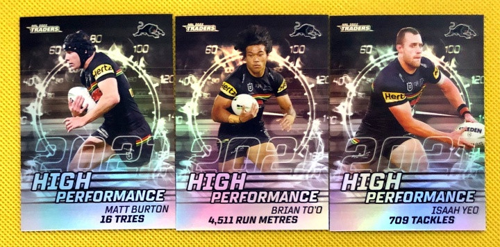 2022 NRL TRADERS PENRITH PANTHERS HIGH PERFORMANCE CARD SET
