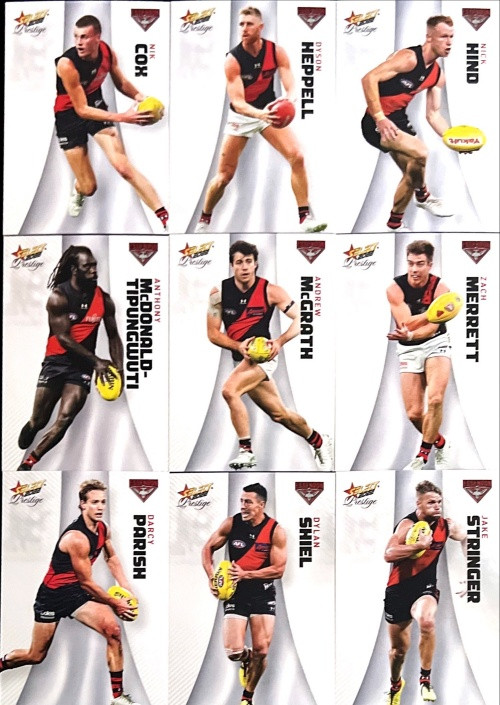 2022 AFL SELECT PRESTIGE ESSENDON BOMBERS BASE TEAM SET