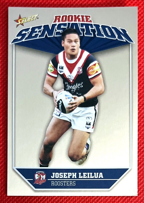 2011 NRL Select JOSEPH LEILUA Sydney Roosters Rookie Sensation Card