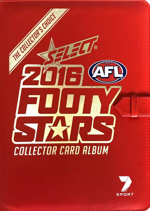 2016 AFL SELECT FOOTY STARS ALBUM & 220 CARD COMMON SET
