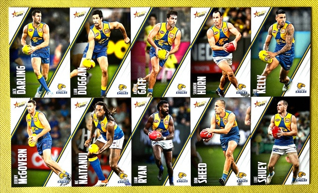 2023 AFL SELECT FOOTY STARS WEST COAST EAGLES BASE TEAM SET