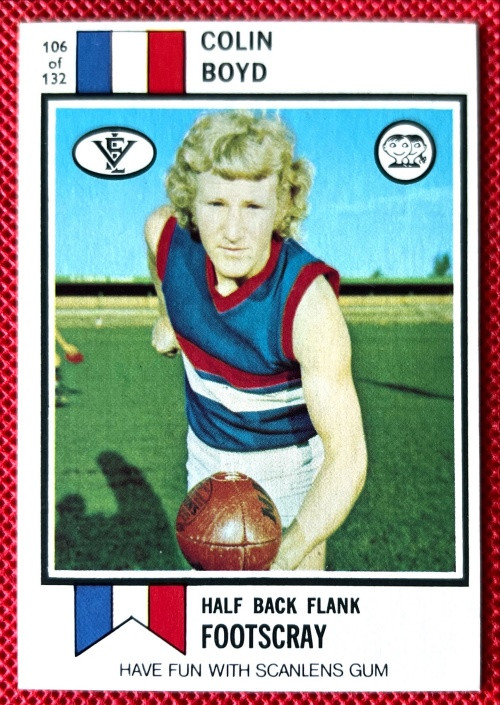 1974 SCANLENS #58 GEORGE YOUNG ST KILDA SAINTS