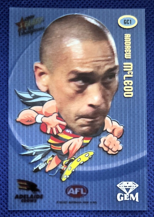 2008 AFL SELECT CHAMPIONS ANDREW McLEOD ADELAIDE CROWS GEM CARD
