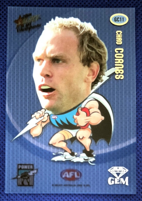 2008 AFL SELECT CHAMPIONS CHAD CORNES PORT ADELAIDE POWER GEM CARD