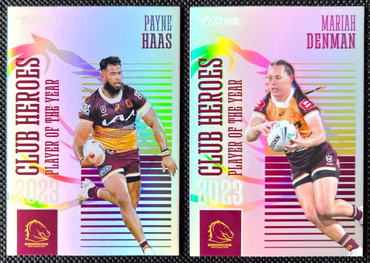 2024 NRL TRADERS TITANIUM PAYNE HAAS & MARIAH DENMAN BRISBANE BRONCOS ...