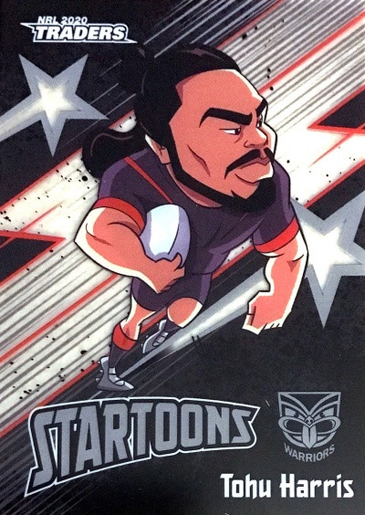 2020 NRL Traders New Zealand Warriors Startoons TOHU HARRIS Card