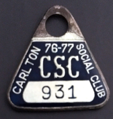 CARLTON SOCIAL CLUB MEMBERS MEDALLION