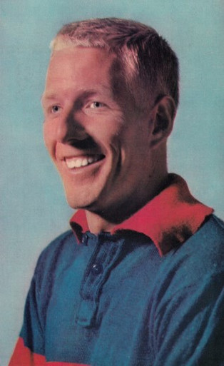 1964 Mobil Football Photos Card JOHN SCHULTZ Footscray Bulldogs