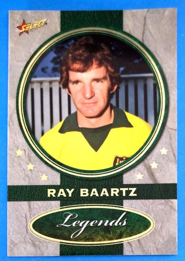 2007 Select Hyundai A-LEAGUE RAY BAARTZ Legends Card