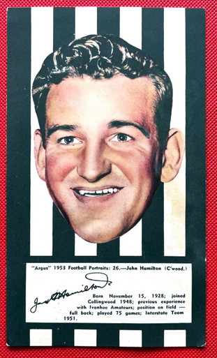 1953 VFL Argus Football Potraits 60 IAN GILLETT SOUTH MELBOURNE