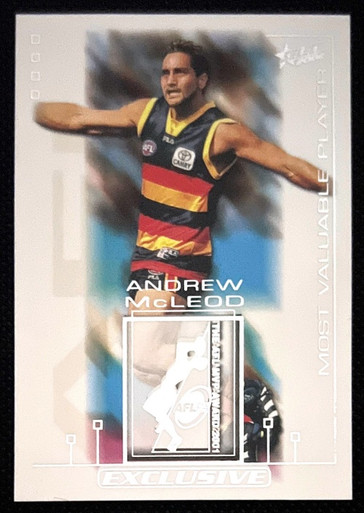 2002 AFL Exclusive Series ANDREW McLEOD Adelaide Crows Most Valuable ...
