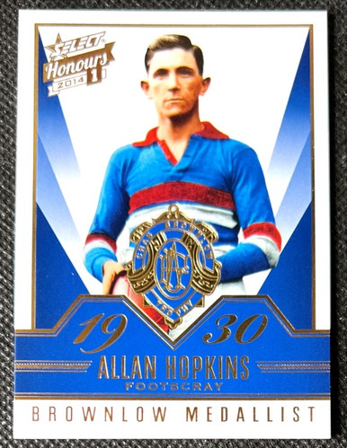2014 AFL ALLAN HOPKINS Footscray Bulldogs Honours series 1 Brownlow ...