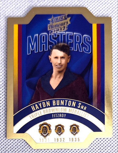 AFL HONOURS SERIES 2 HAYDN BUNTON SNR FITZROY LIONS TRIPLE BROWNLOW ...
