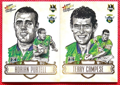 2009 NRL Champions ADRIAN PURTELL & TERRY CAMPESE Canberra Raiders ...